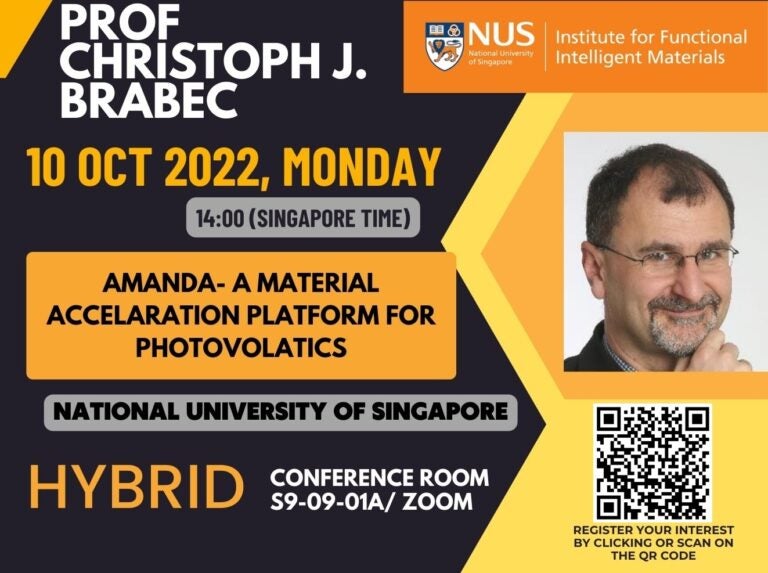 Prof. Brabec on “AMANDA – a Material Acceleration Platform for ...