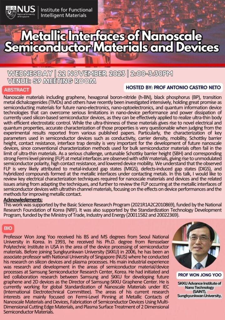 Metallic Interfaces of Nanoscale Semiconductor Materials and Devices