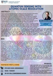 Quantum Sensing with Atomic-Scale Resolution